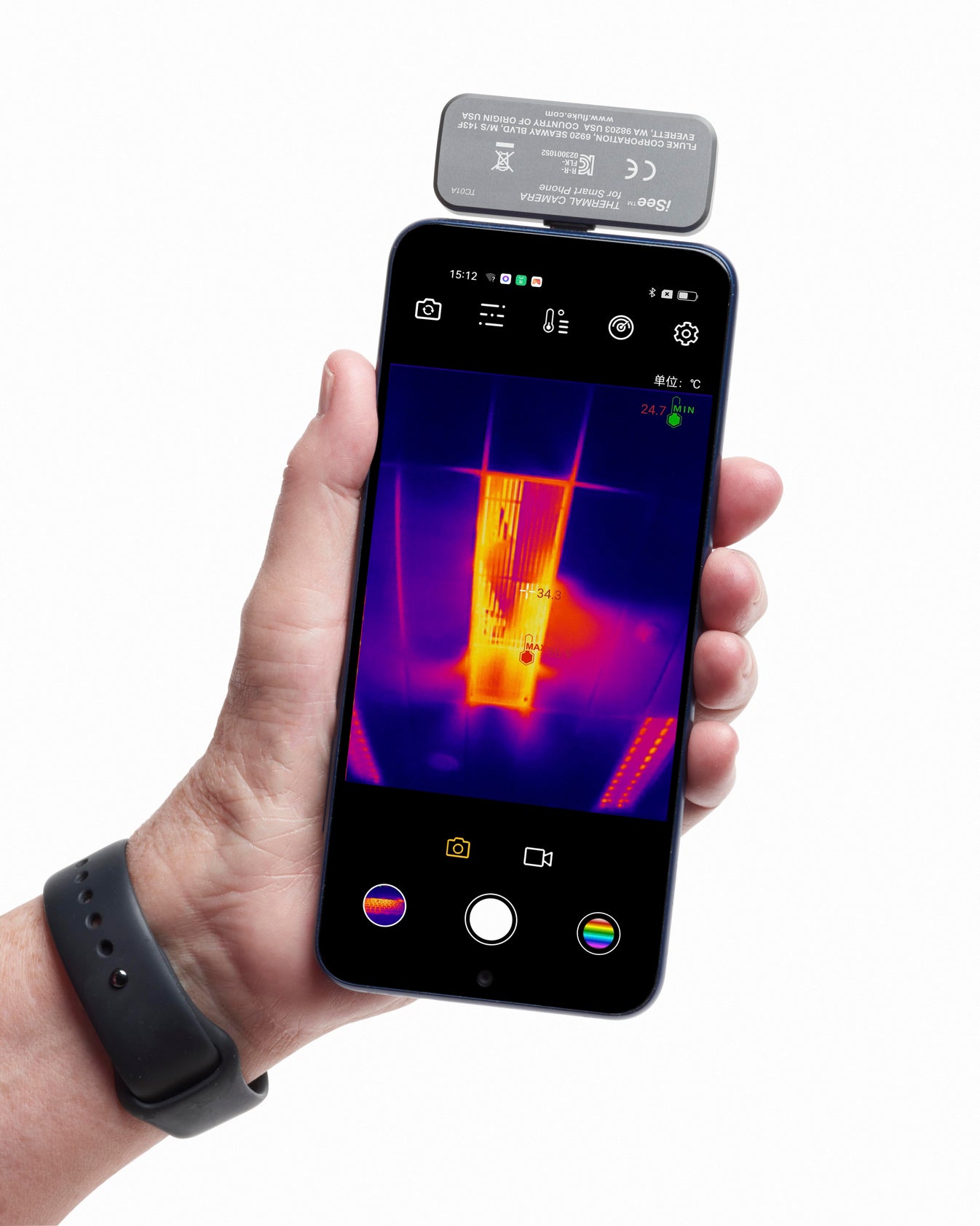 FLUKE-TC01A 9HZ | Cámara termográfica móvil Fluke iSee™ – ELTECNIC